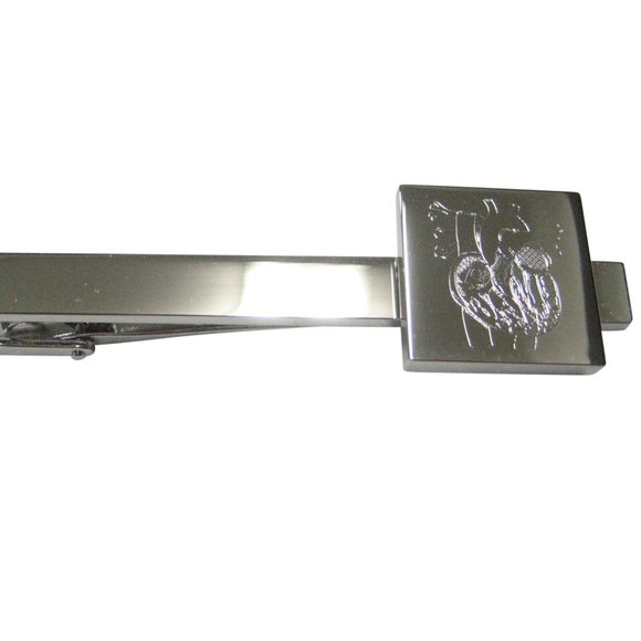 Kiola Designs | Accessories | Silver Toned Square Etched Anatomical ...